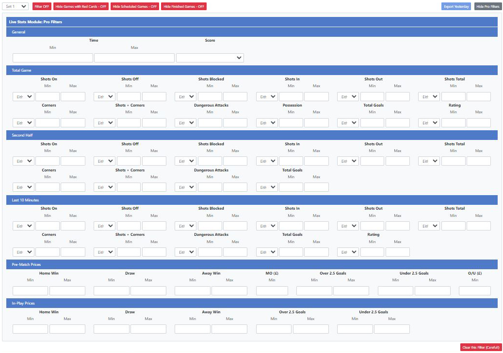 Live Stats Module: In-Play Football Stats and Alerts